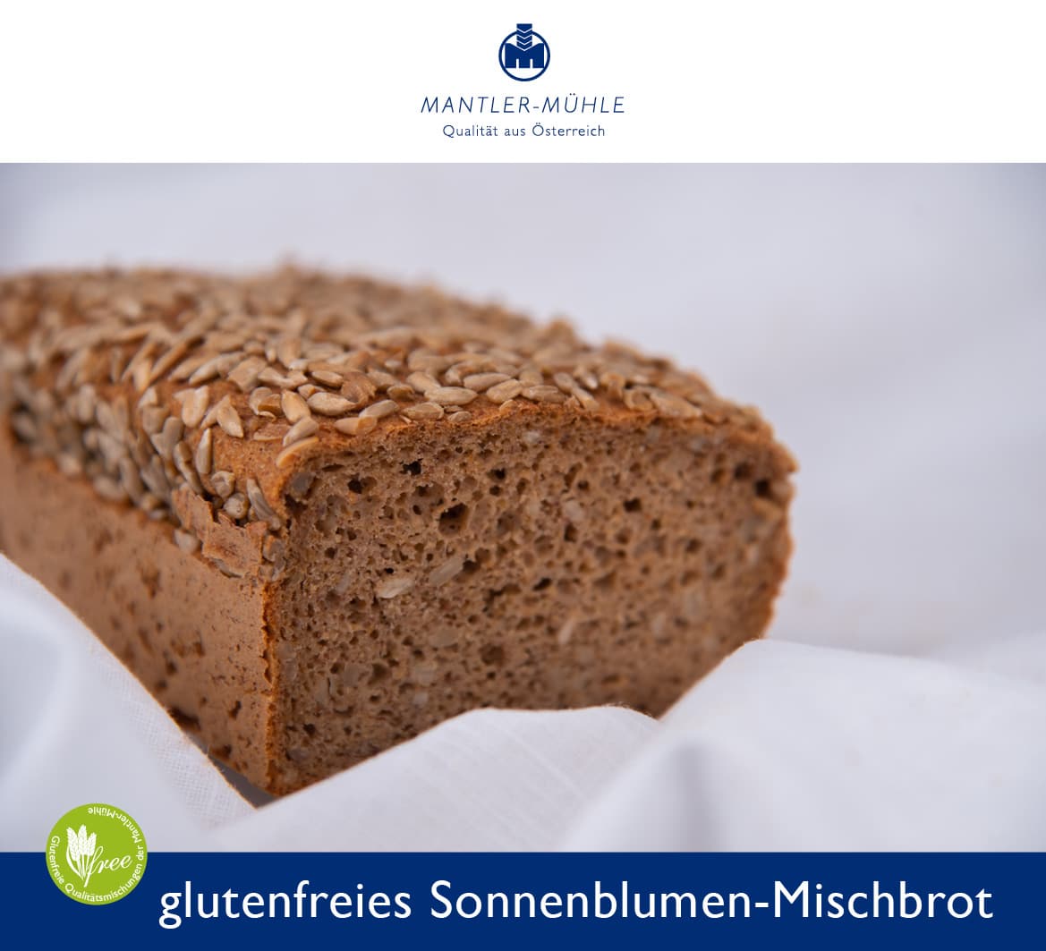 Glutenfreies Sonnenblumen-Mischbrot Rezept